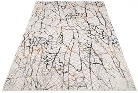 Kusový koberec GOLDEN MZ39B Abstraktní Moderní krémový Rozměr: 80x150 cm