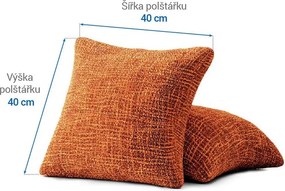 Bielastické potahy GRAFITI NOVÉ cihlové povlaky na polštářky 2 ks (40 x 40 cm)