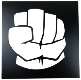 Dřevěná dekorace Symbol Hulka černá