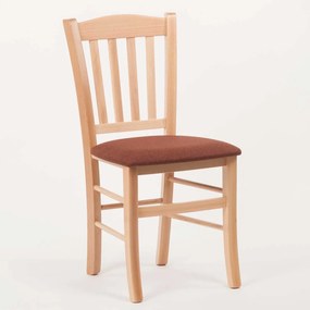 Stima Židle VENETA s čalouněným sedákem Odstín: Buk, Látky: LUX bronzová 11