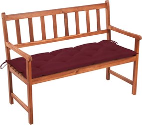 Zahradní lavice s poduškou 120 cm masivní akáciové dřevo 3063792