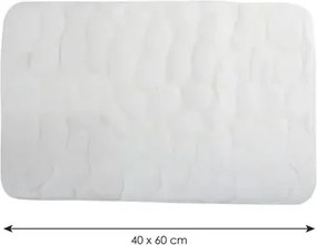 MSV PEBBLES koupelnová předložka 40 x 60 cm bílá / Polyester, PU pěna
