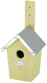 Ptačí budka Simi, 30x15x13 cm, dřevo/kov, hnědá