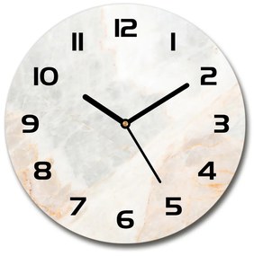 Wallmuralia Skleněné nástěnné hodiny kulaté Mramor fi 30 cm