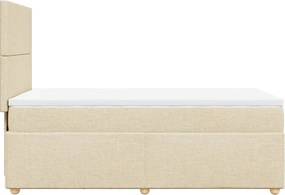 Box spring postel s matrací krémová 90x190 cm textil 3291133