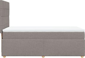 Box spring postel s matrací taupe 90x190 cm textil 3291139