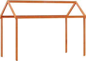 Patrová postel se střechou voskově hnědá 90 x 190 cm borovice 3282140