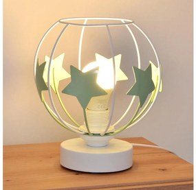 Dětská stolní lampa STARS 1xE27/15W/230V zelená/bílá