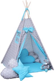 Dětský stan babytýpka teepee stars blue