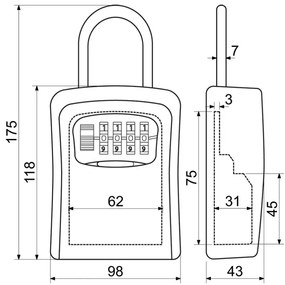 Depozitní schránka G7, černá