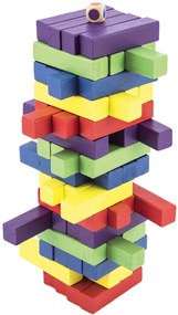 BONAPARTE DŘEVO Hra věž Jenga barevná 60 dílků *SPOLEČENSKÉ HRY* bn99897