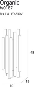 Nástěnné LED osvětlení MAXlight ORGANIC W0187