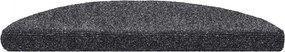 Schodové rohože samolepicí 30 ks 56 x 17 x 3 cm tmavě šedé půlkulaté 3365680
