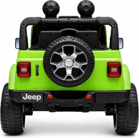 LEAN CARS Elektrické autíčko Jeep Rubicon 4x4, LED, MP3, zelené