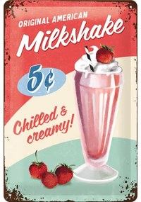 Postershop Plechová cedule - Milkshake 30x20 cm