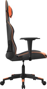 Herní židle černá a oranžová umělá kůže 3143693