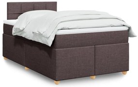 Box spring postel s matrací tmavě hnědá 120x200 cm textil 3286650