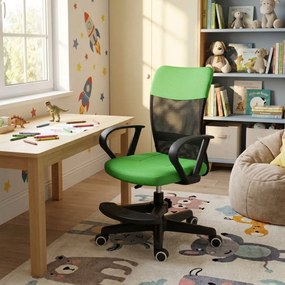 Dětská židle Neoseat MONKEY s podnoží — látka, černá / zelená