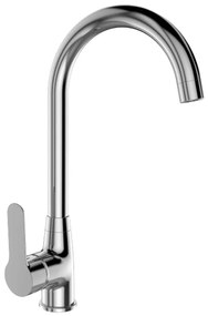 Mereo Mereo, Dřezová stojánková mimoúrovňová baterie, Zuna, s ramínkem nad pákou, výška 346 mm, chrom, CB20104Z