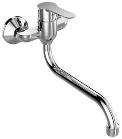 Mereo Zuna dřezová baterie nástěnná 100 mm s ramínkem trubkovým 18 mm 300 mm chrom CB301A06Z
