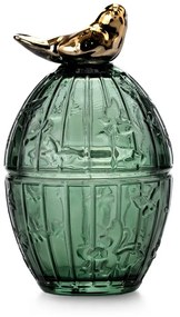 AmeliaHome Šperkovnice Finch lahvově zelená, velikost 9x9x15.8cm