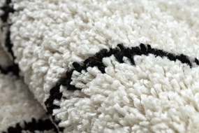 Dywany Łuszczów, Kusový koberec Berber Tetuan B751 cream kruh, 120x120 (průměr) kruh, bílá, ložnice