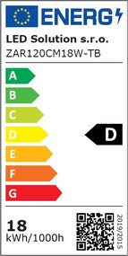 LED Solution LED zářivka 120cm 18W 140lm/W Premium Barva světla: Teplá bílá ZAR120CM18W-TB
