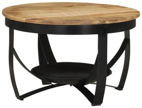 vidaXL Konferenční stolek Ø 68 x 43 cm masivní mangovník a železo
