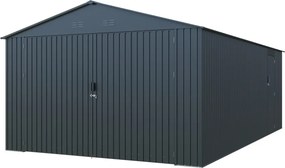 Riwall PRO RMCG 20x13 Anthracite - kovová garáž 3,8 x 6 m se sedlovou střechou Antracit