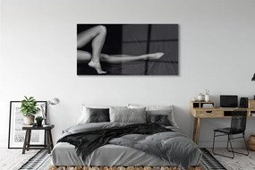 akrylový obraz Černé a bílé síťované nohy 140x70 cm