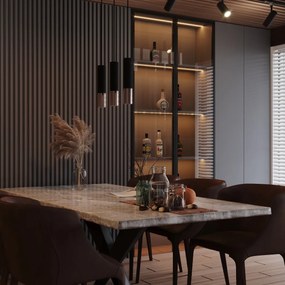 Sollux Lighting Závěsné svítidlo LOOPEZ 1 černé/měď