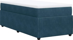 Box spring postel s matrací tmavě modrá 80 x 200 cm samet 3285606