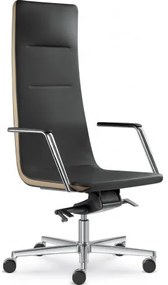 LD seating Kancelářské křeslo HARMONY 820-H BR-821 - područky z leštěného hliníku čalouněné kůží GALERIE - Čalounění LD seating KŮŽE 6 / Kůže 2021 GALERIE - pásek LD KŮŽE (P) / Kůže