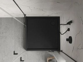 Mexen Flow+ čtvercový sprchový kout 80 x 80 cm, černá matná, 46S708080H
