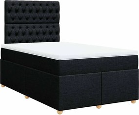 Box spring postel s matrací černá 120x200 cm textil 3293556