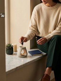 Sinsay - Keramická aroma lampa - krémová