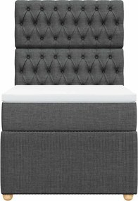 Box spring postel s matrací tmavě šedá 80 x 200 cm textil 3294191