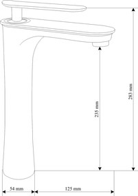 Mexen Trinity - VYSOKÁ BATERIE UMYVADLOVÁ, Chromová, 72610-00