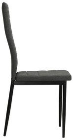 Petromila Jídelní židle 4 ks tmavě šedé textil