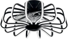 FAN LED-GRECALE-B-INT Svítidlo s ventilátorem GRECALE černá akrylát/hliník 80 W 8470 lm CCT stmívatelné Wi‑Fi 50x20,7 cm - FANEUROPE
