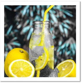 Obraz na plátně Citronový nápoj - 40x40 cm
