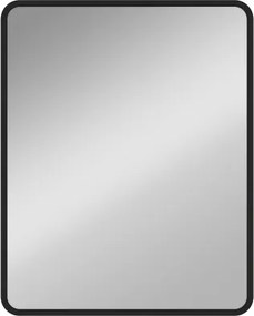 HOMCOM Nástěnné zrcadlo 50 x 40 cm Dekorativní závěsné zrcadlo s kovovým rámem pro ložnici, koupelnu, obývací pokoj Černé