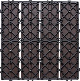 zámkové palubní dlaždice plastové dřevo 10 balení 30,5 × 30,5 cm