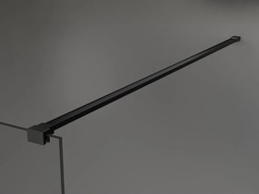 Mexen Kioto sprchová zástěna 120x200 cm 8 mm, černé, bílé provedení, 800-120-101-70-97