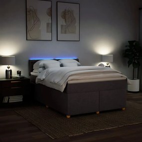 Box spring postel s matrací tmavě hnědá 160x200 cm textil 3289041