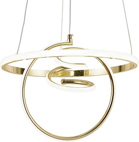 Toolight Toolight, LED závěsné svítidlo 3x20W, 4000K, G066-CP, zlatá lesklá, OSW-08699