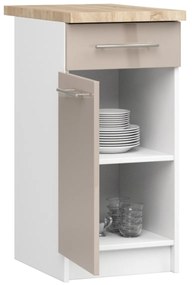 Kuchyňská skříňka Olivie S 40 cm 1D 1S bílá/cappuccino