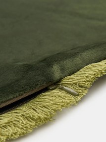 Sinsay - Decorative pillowcase with fringes in tropical pattern - zelená