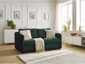 Zelená pohovka na každodenní spaní/rozkládací 178 cm Lenny – Bobochic Paris