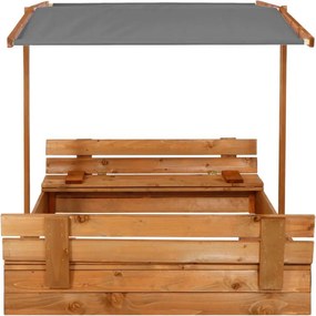 Dětské pískoviště se stříškou 120x120 cm SPRINGOS + podložka